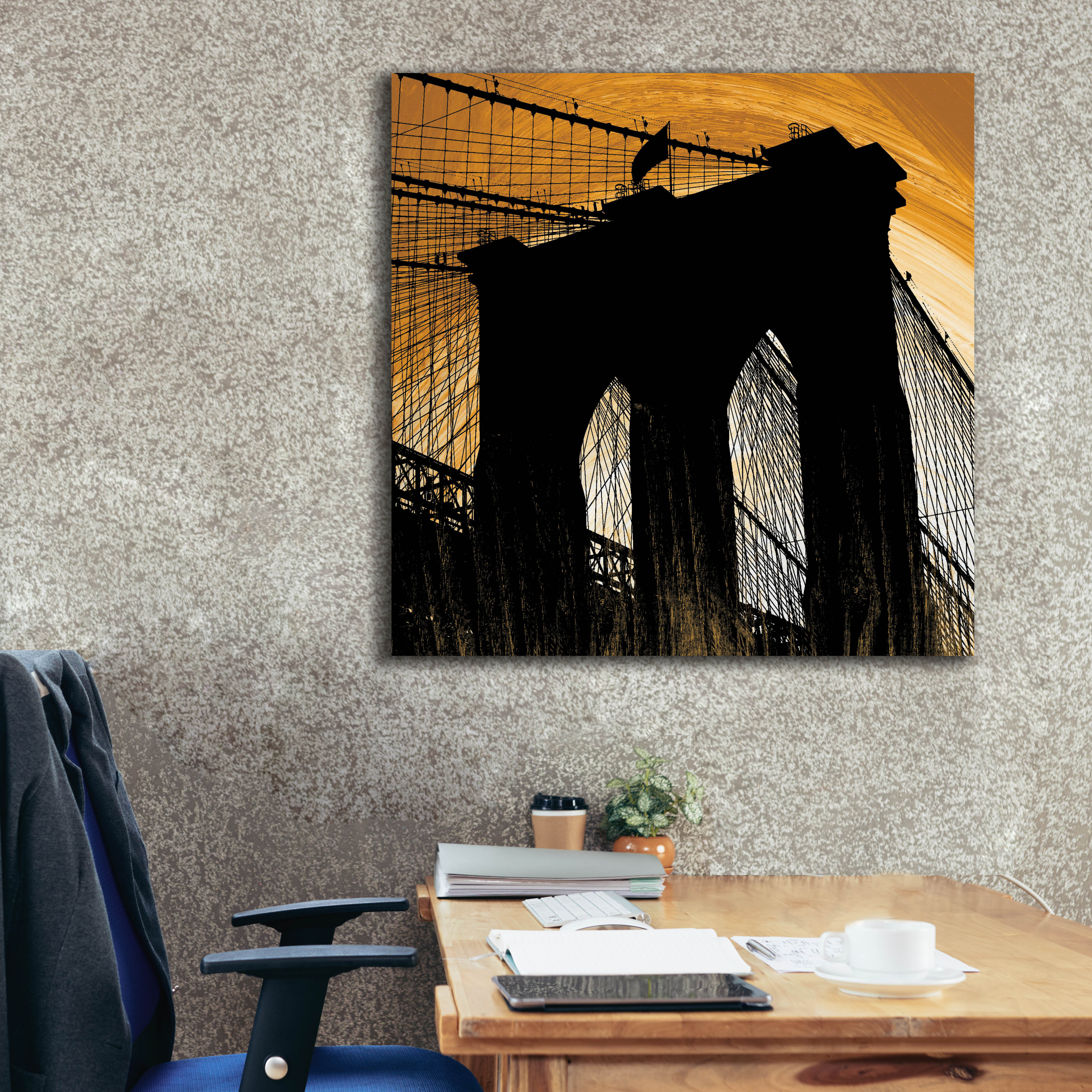 Latitude Run® 'Brooklyn Glow' by Erin Clark Canvas Wall Art, 37" x 37" | Wayfair